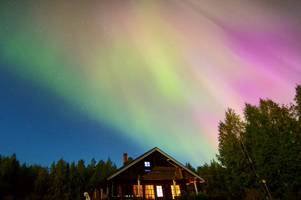 Revontulia Oulunjärvellä