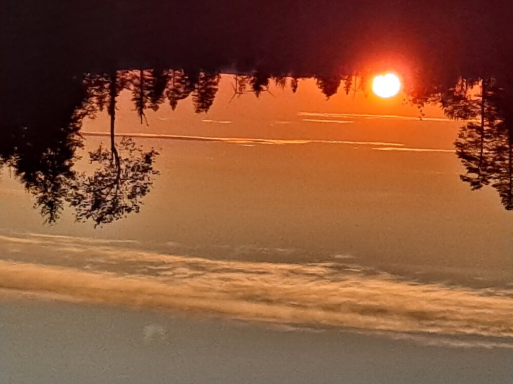 Auringon lasku Hyrynsalmella